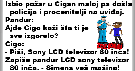 Cigo popisuje štetu – Vicevi